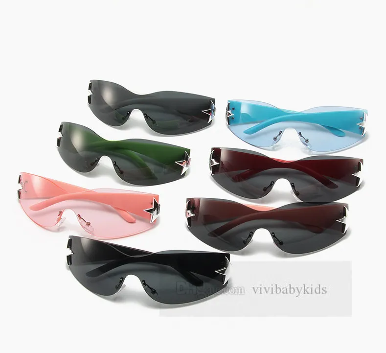 Star Shaped Candy Colored Kids' Frameless Pilot Sunglasses | 2024 ...