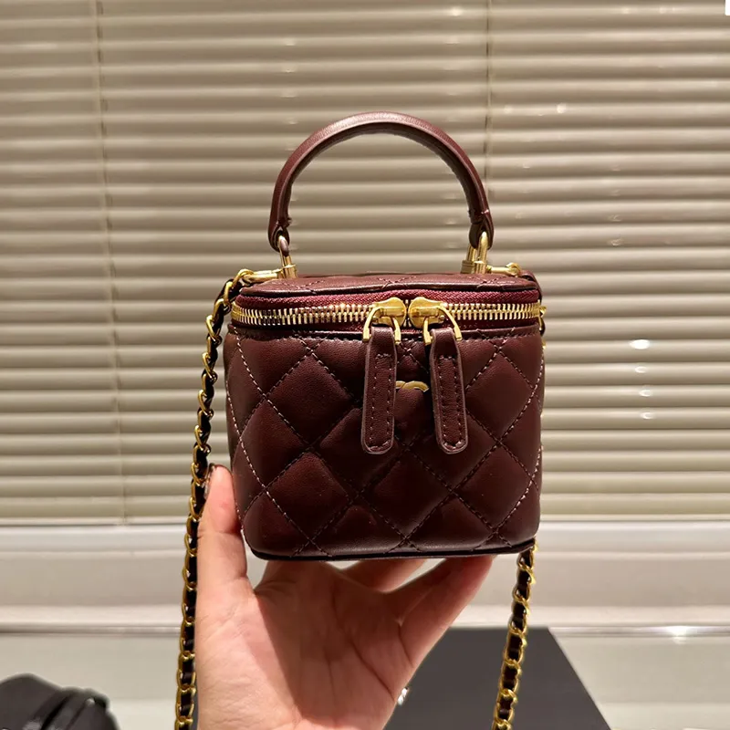 Gold Metal Hardware Mini Mini Suitcase Bag Top Handle Tote With ...