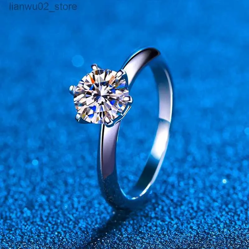 Wedding Rings Certified 0.5 5 Carat Moissanite Ring VVS Round Cut Laboratory Diamond Card Ring Womens Engagement Promise Wedding Band Jewelry Q240315 From Lianwu02 10.42 DHgate.Com