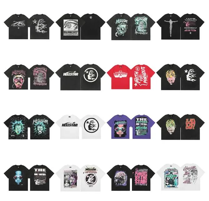 Hellstar T-shirt Mens Womens Designers Short Sleeve Fashion Tees Street ...