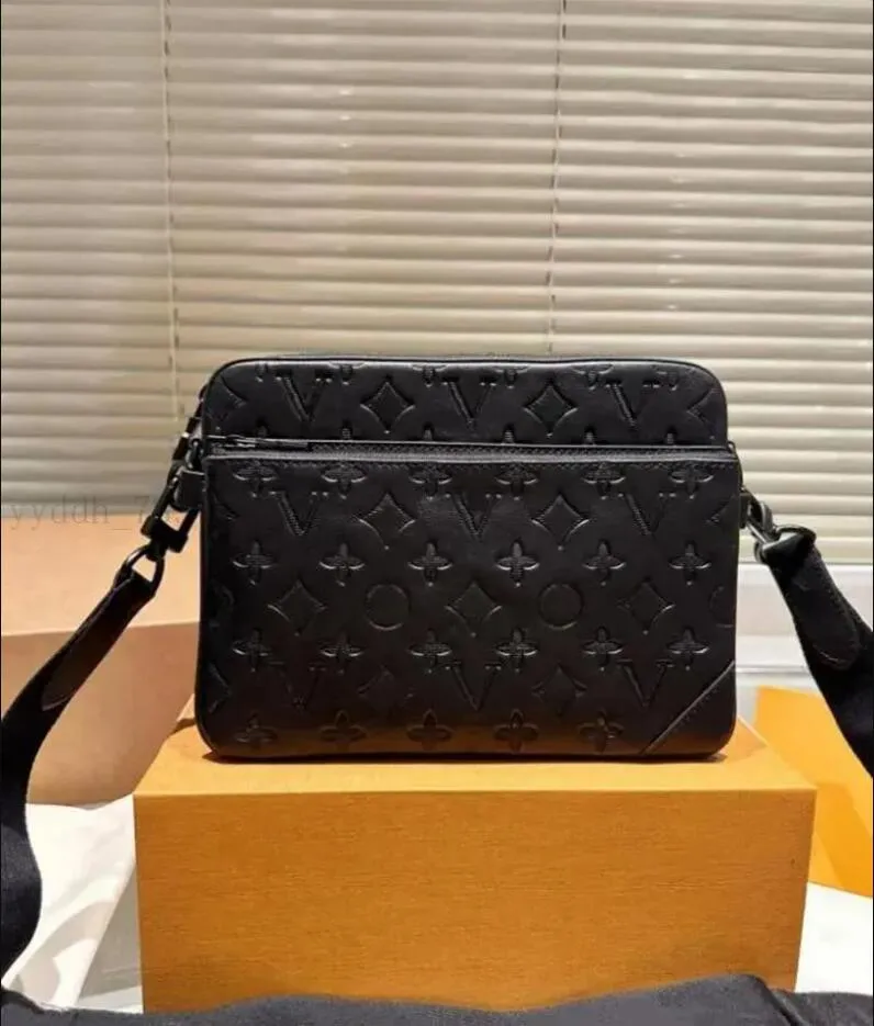 2023 Designer Leather Trio Messenger Bag For Men Stylish Briefcase ...