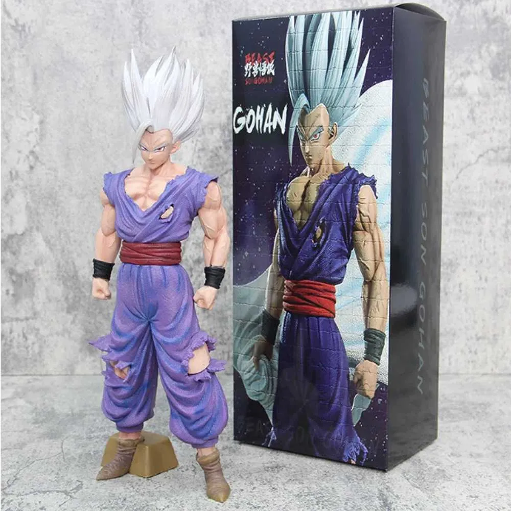 Anime Z Action Figures White God Beast Goku & Gohan Saiyan Model Statue ...