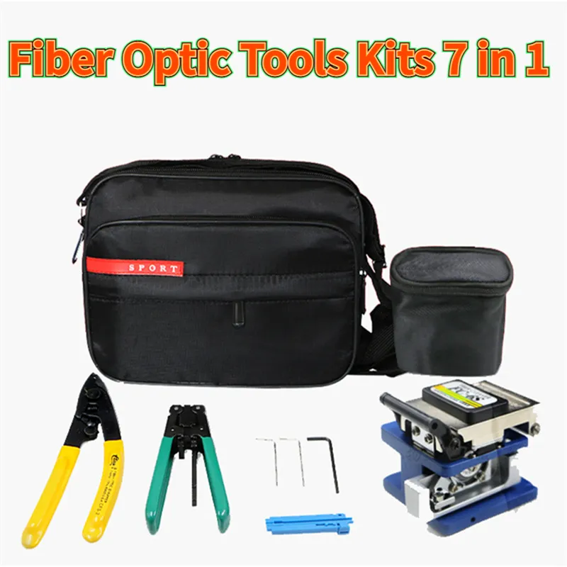 Large Capacity 7 In 1 Fiber Optic Tool Kit With Ftth Drop Cable ...
