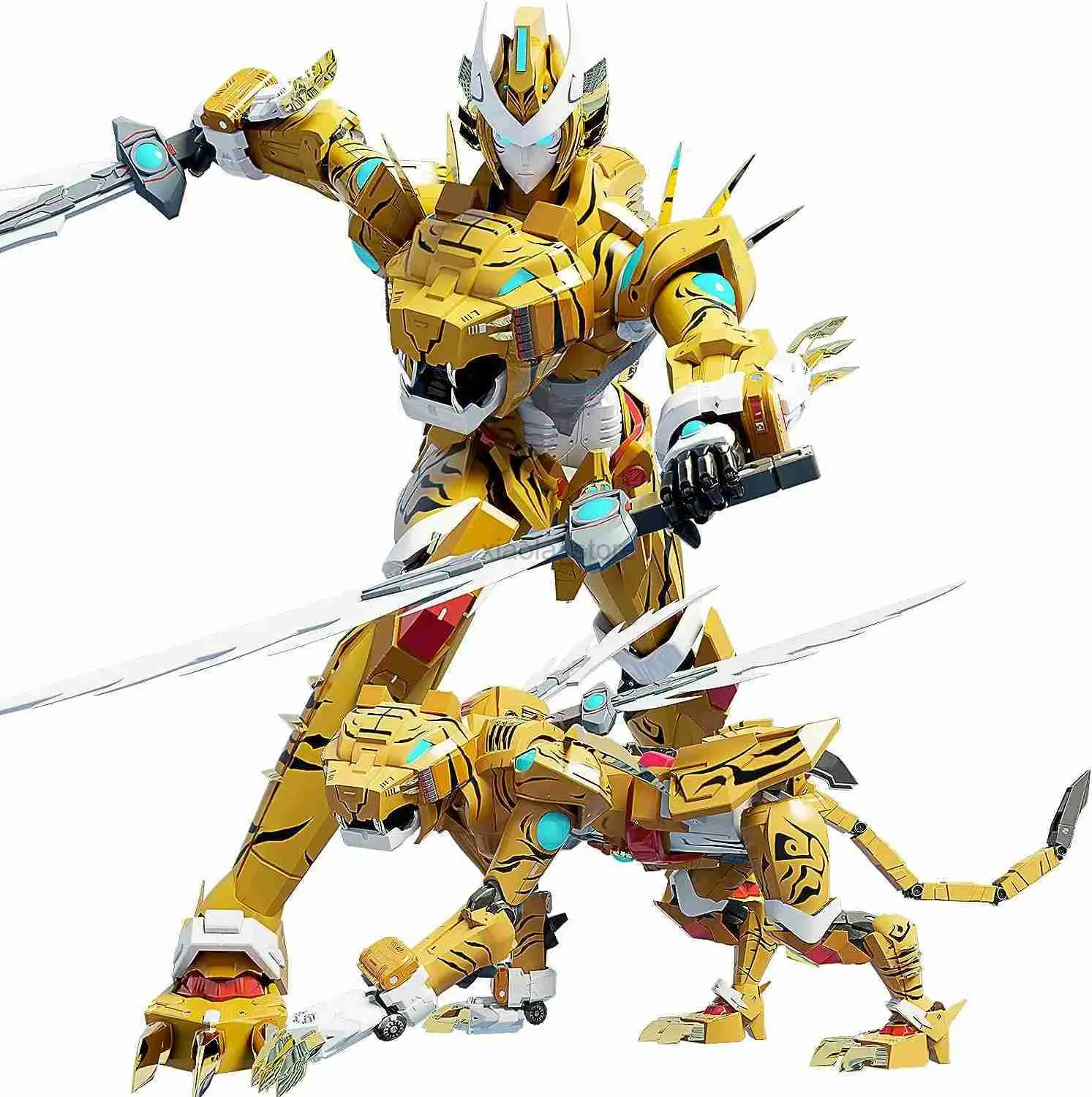 Transforming Animal Robot Toys: Leopard & Tiger Robot Action Figures ...