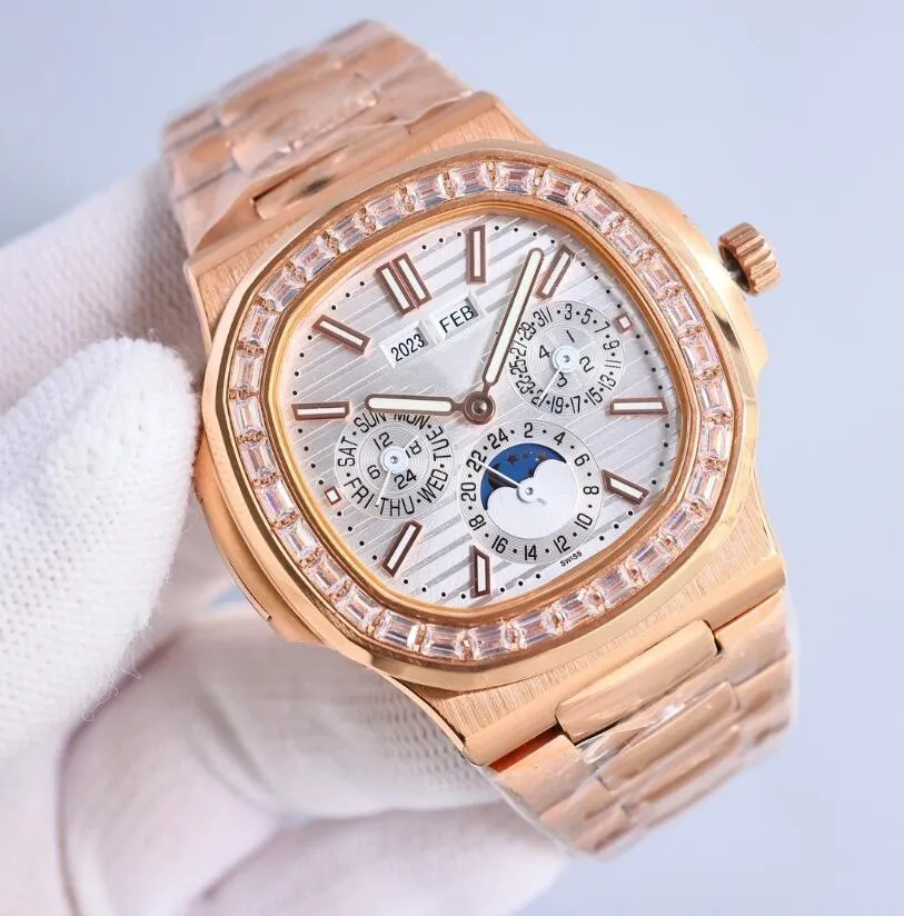 Moon Phase Automatic Men's Ladies Wristwatch With Calibre 240 Movement ...