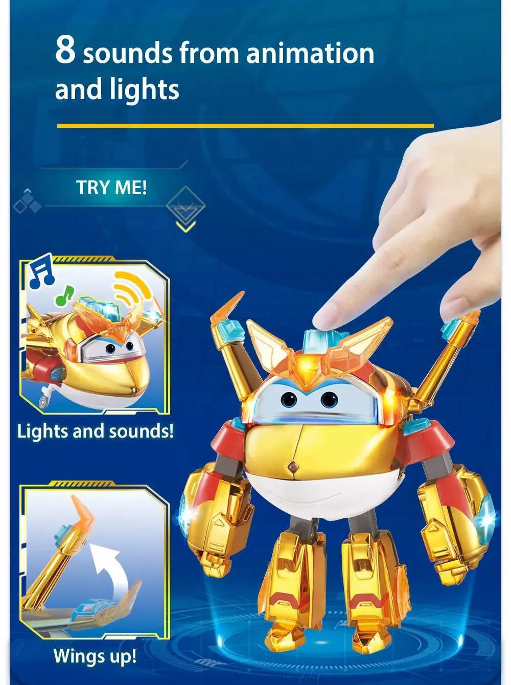 DHgate.com:toys Robots Super Wings 6 Inch Deluxe Supercharged Golden ...