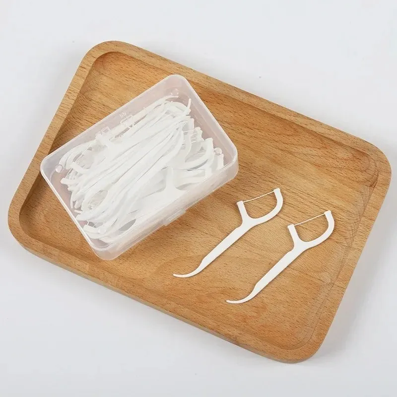 DHgate.com:50pcs Dental Floss Picks, Bamboo Toothpicks, Teeth Cleaning ...