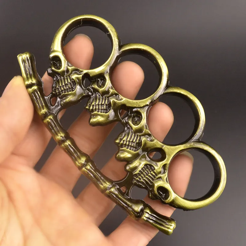 Metal Knuckle Duster Four Finger Buckle Self Defense Brass Knuckles For ...