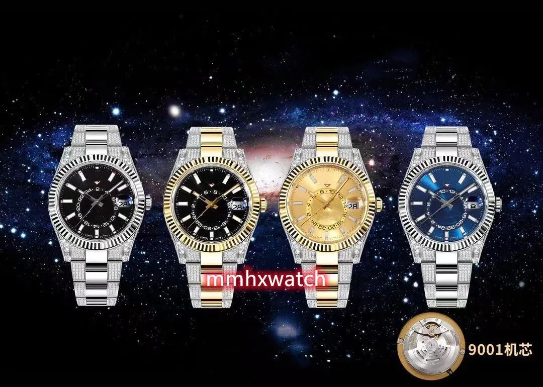42mm men's automatic watch with stainless steel case, sapphire dial ...