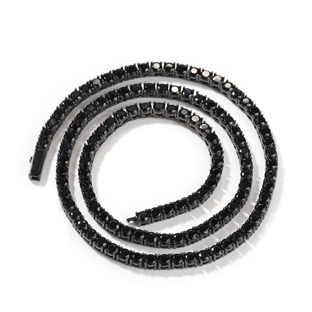 Hip Hop Men's Black Tennis Ball Link Chain tennis Hip Hop Men's Black Tennis Ball Link Chain tennis