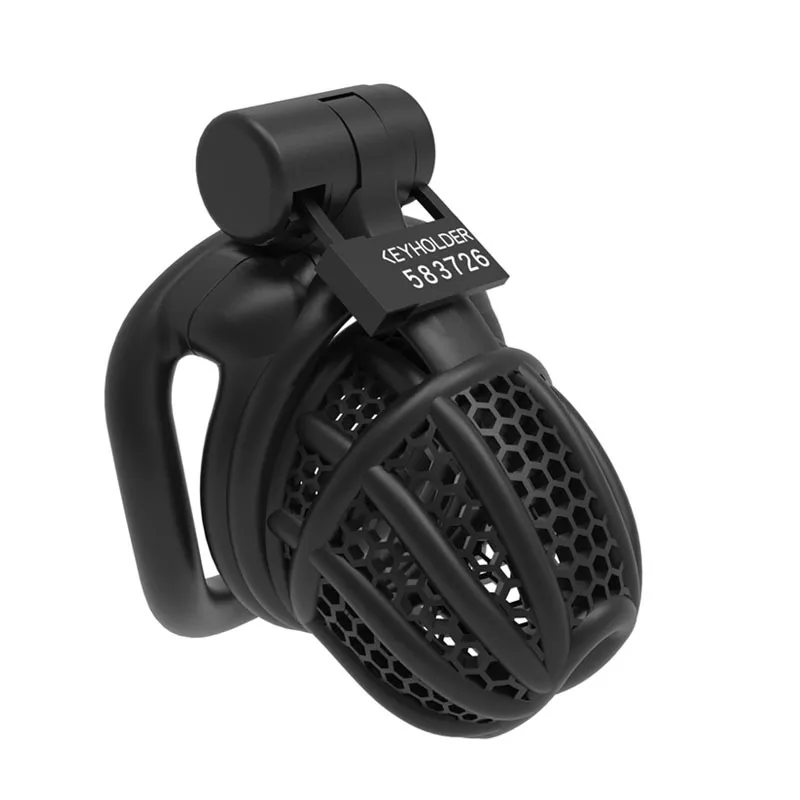 Chastity Device: 3D Honeycomb Cock Cage With Active Sizing Rings ...
