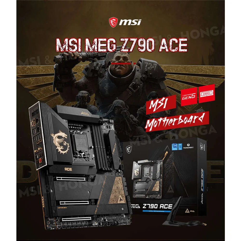MSI MEG Z790 ACE Motherboard DDR5 128GB PCI E 5.0 For Gaming Desktop ...
