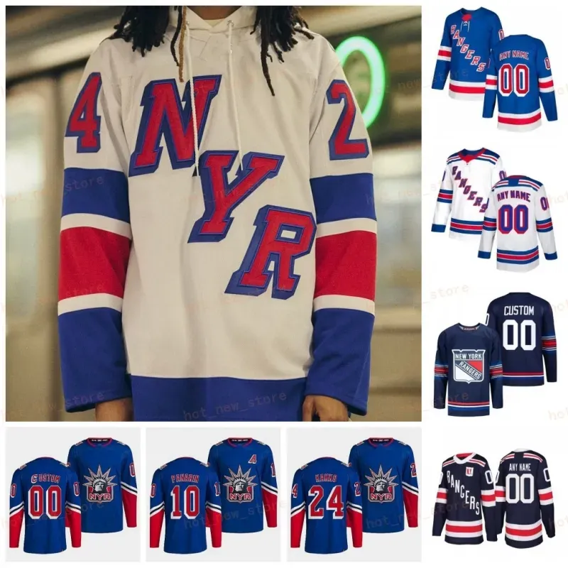 New York 23 Adam Fox 2024 Stadium Series Jersey Igor Shesterkin Mika Zibanejad Chris Kreider ...