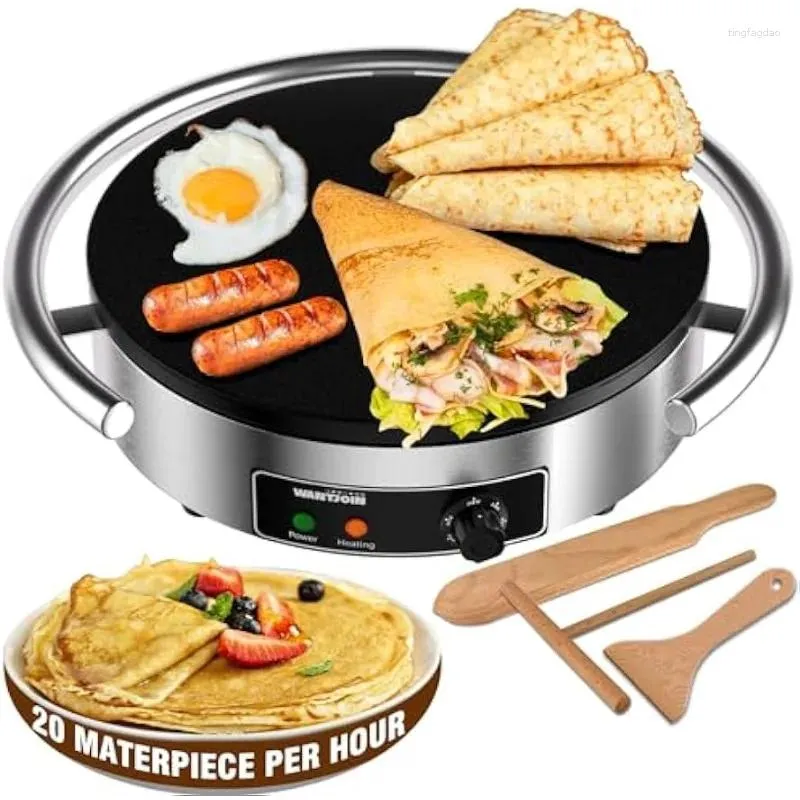 Commercial Electric Crepe Maker - 16 Inch Non-Stick Crepe Pan, 1700W ...