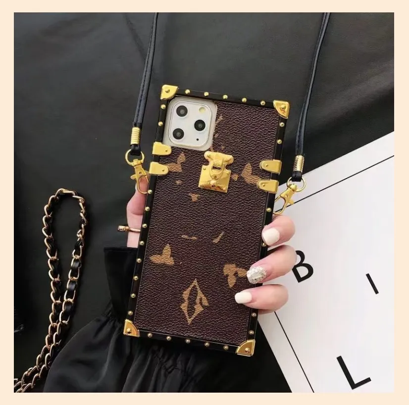 Designer Leather Back Case For IPhone 15 Luxury Protection, Square ...