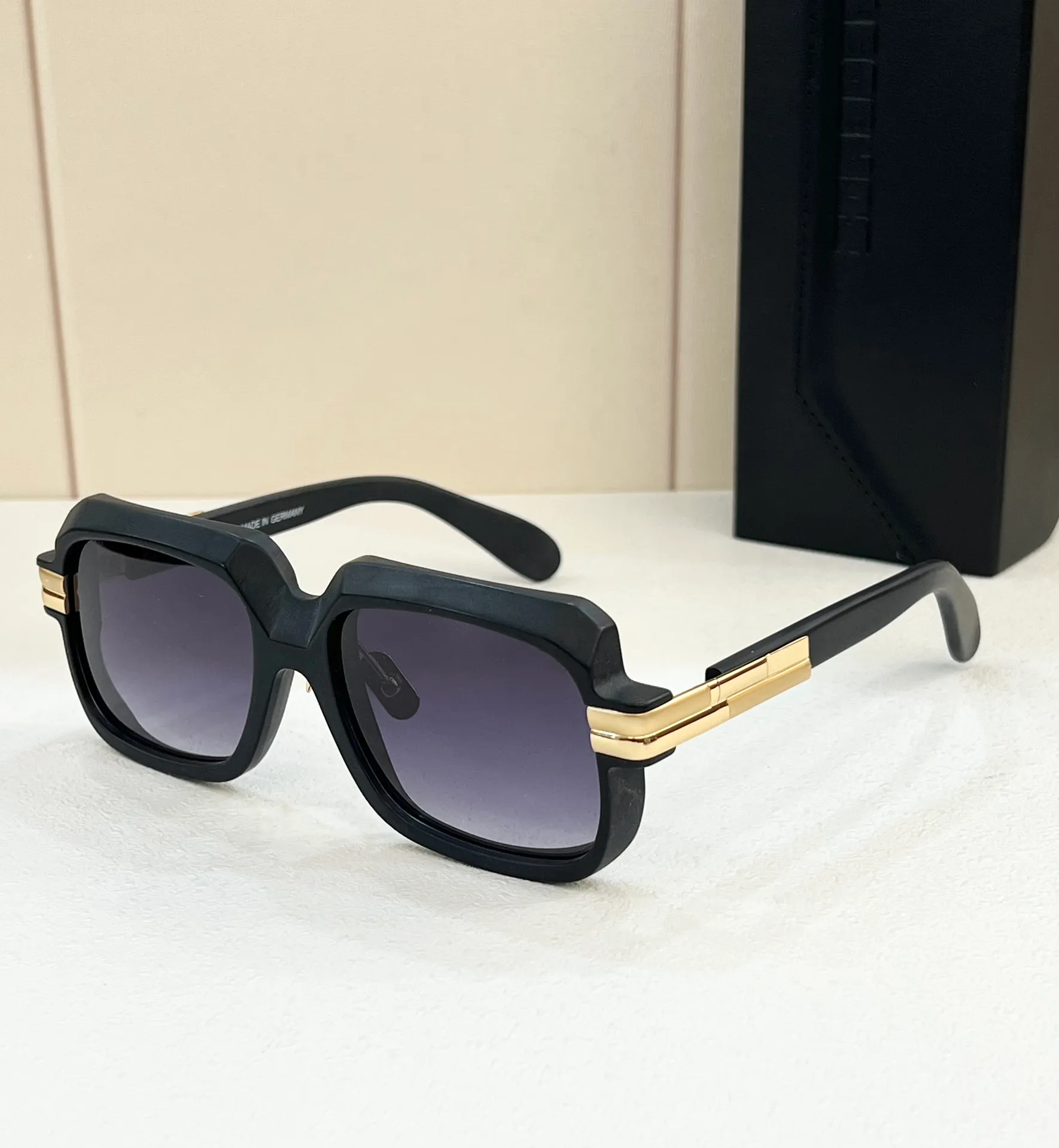 Square Sunglasses Matte Black Frame UV400 Protection Grey Shaded Lenses ...