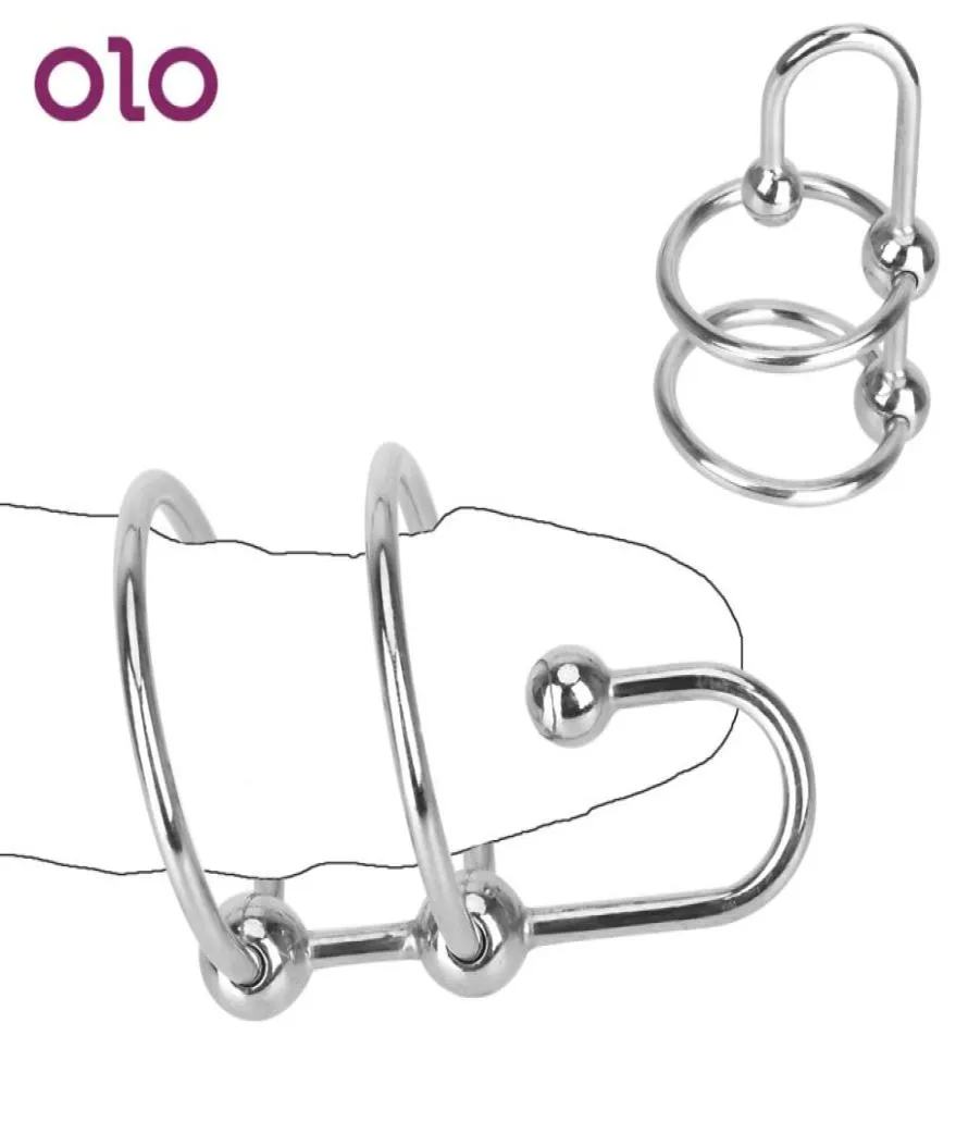 Olo Nozzles For Penis Plug Penis Cock Ring Stainless Steel Erection Enhancer Delayed Ejaculation