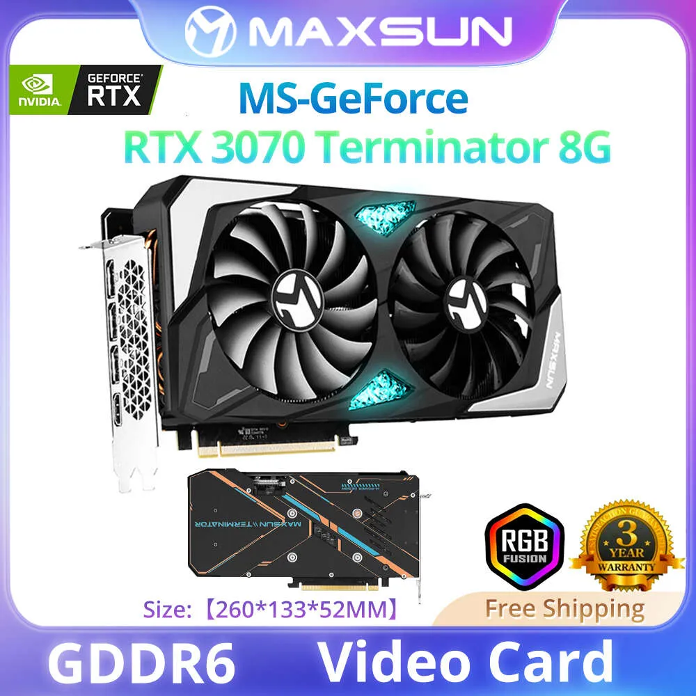 DHgate.com:MAXSUN NVIDIA GeForce RTX 3070 Terminator 8G Gaming Graphics ...
