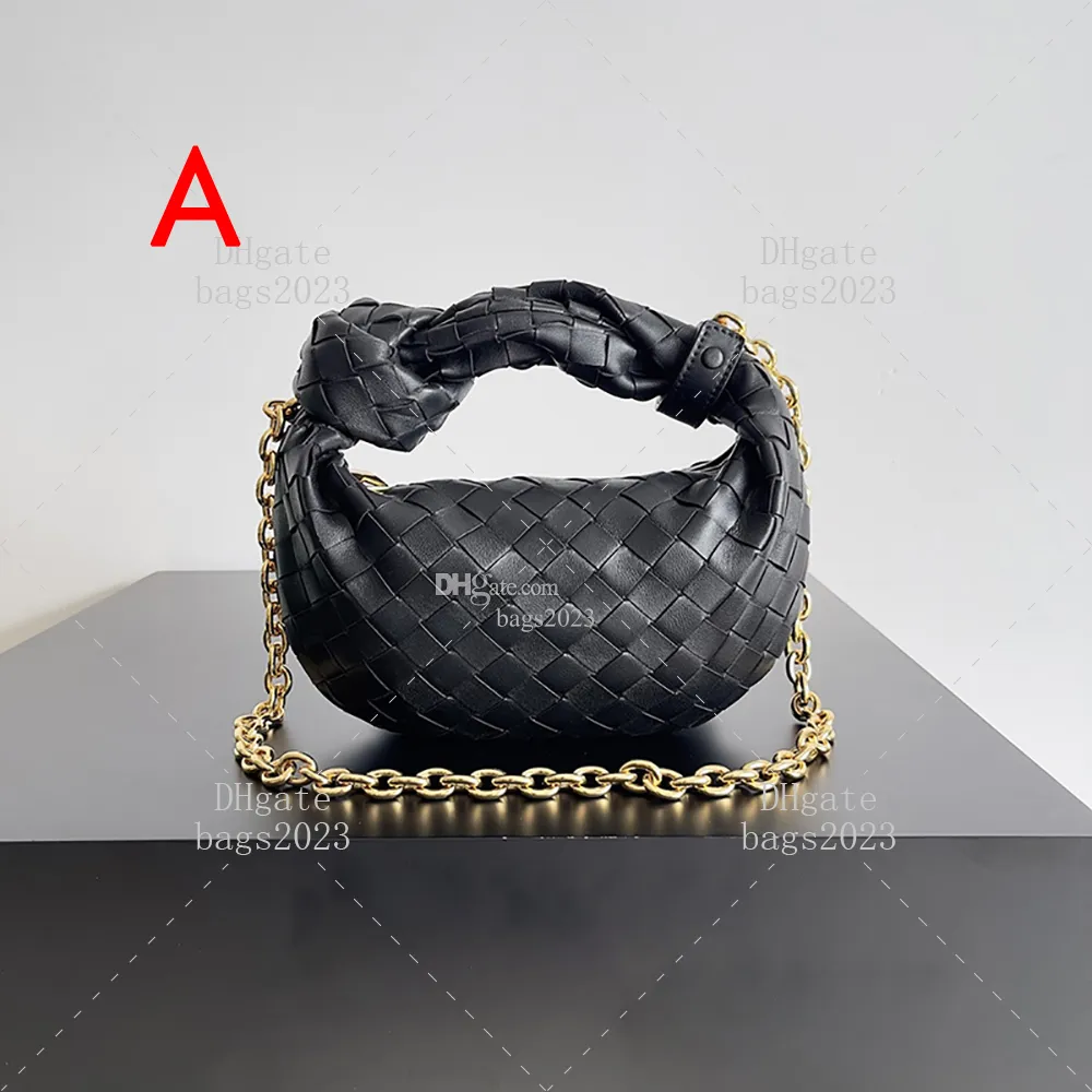Crescent Weaving Tote Bag Designer Calfskin Crossbody With Chain ...