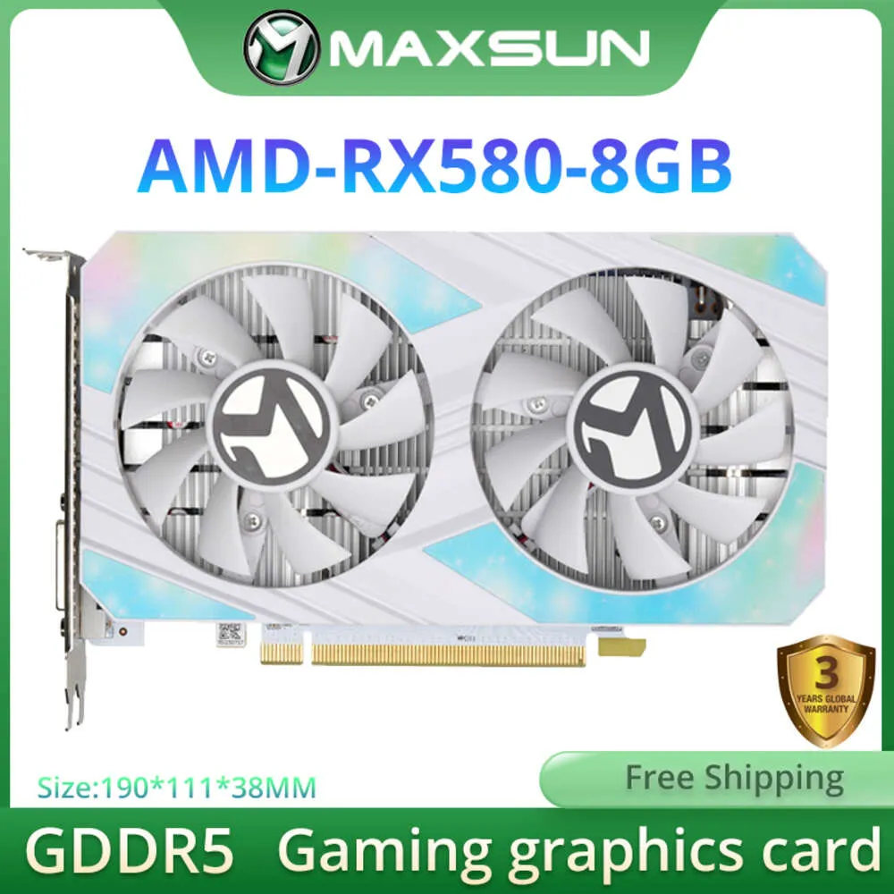 MAXSUN RX580 8GB DDR5 Graphics Cards AMD Radeon PC Gaming Video Cards ...