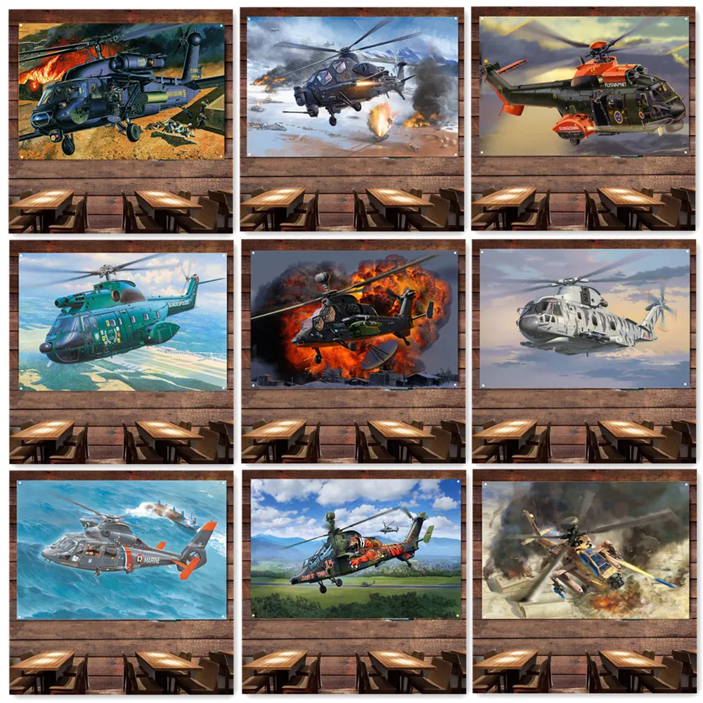 Military Helicopters Poster