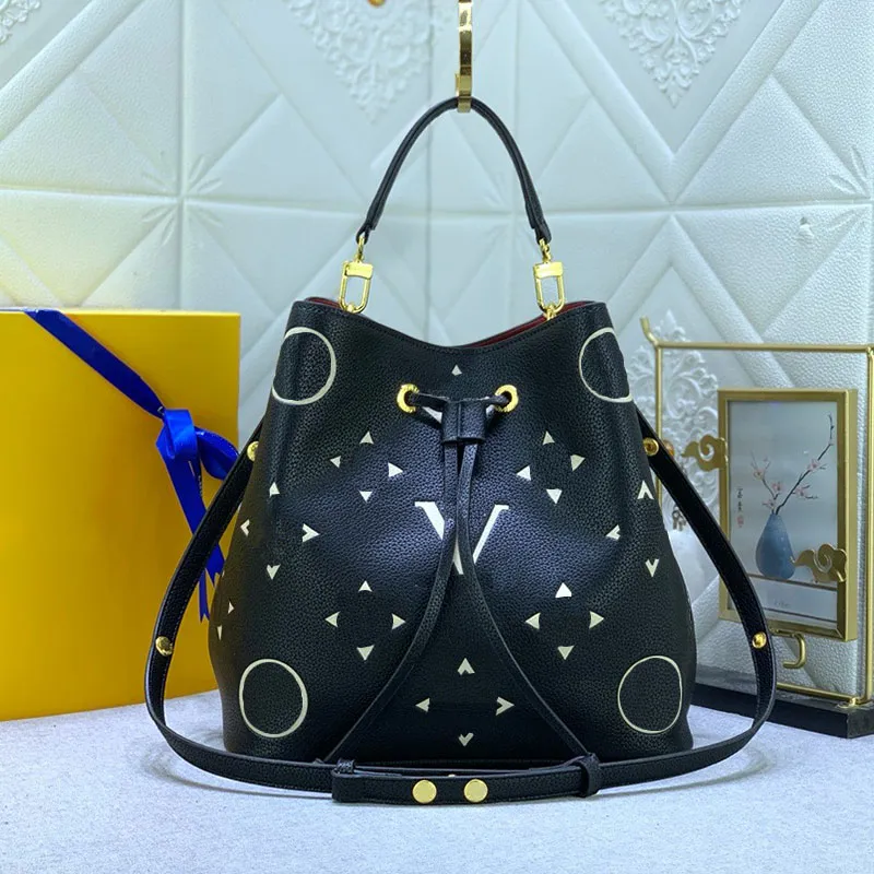 High Quality Embossed Grain Leather Tote Bag Designer Shopping Bucket ...
