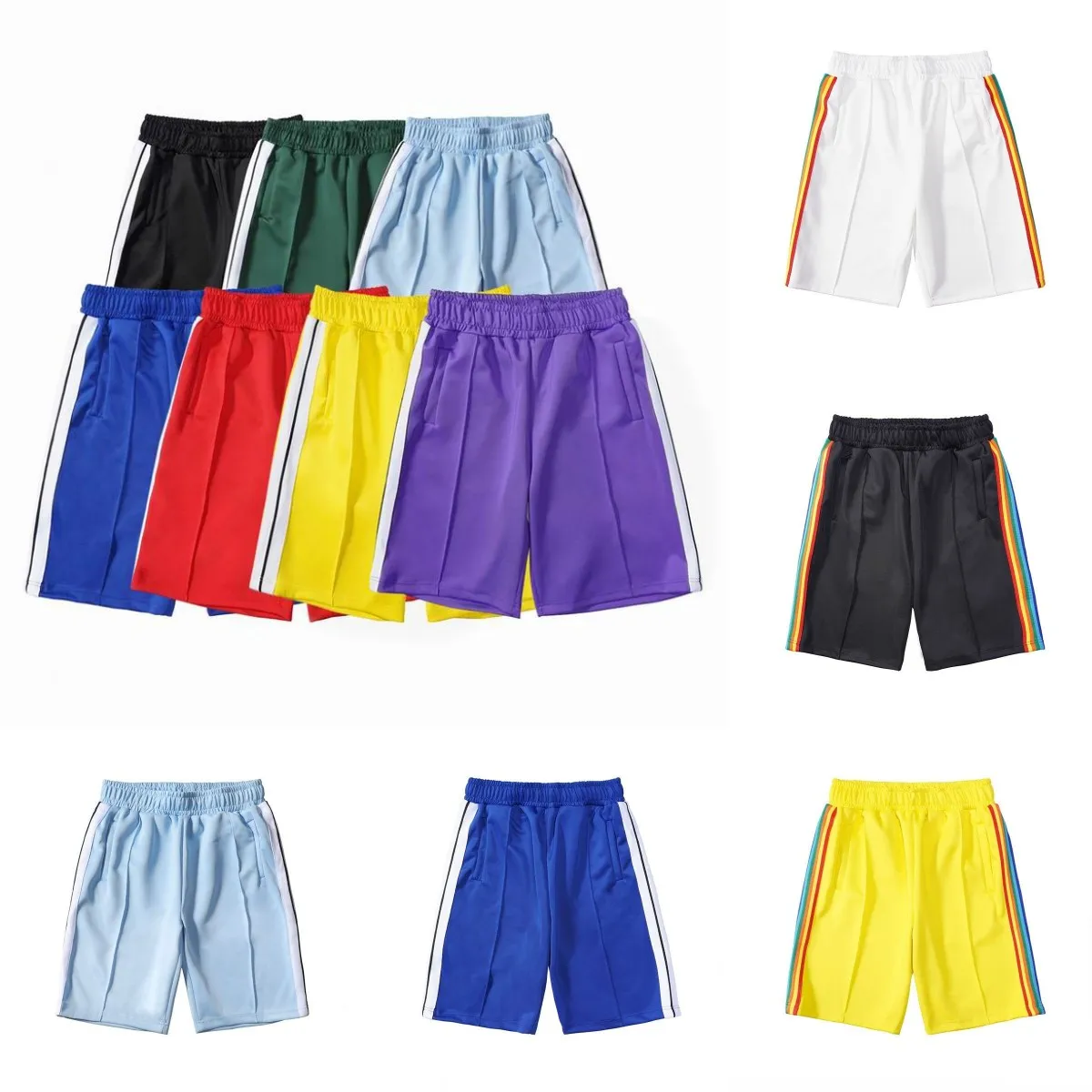 Designer Mens And Womens Summer Beach Shorts Solid Color Casual Sports ...
