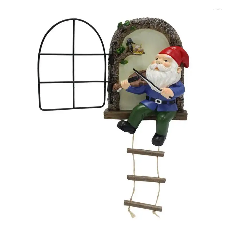 Glow In The Dark Dwarf Tree: Decorative Resin Model With Ladder, Garden ...