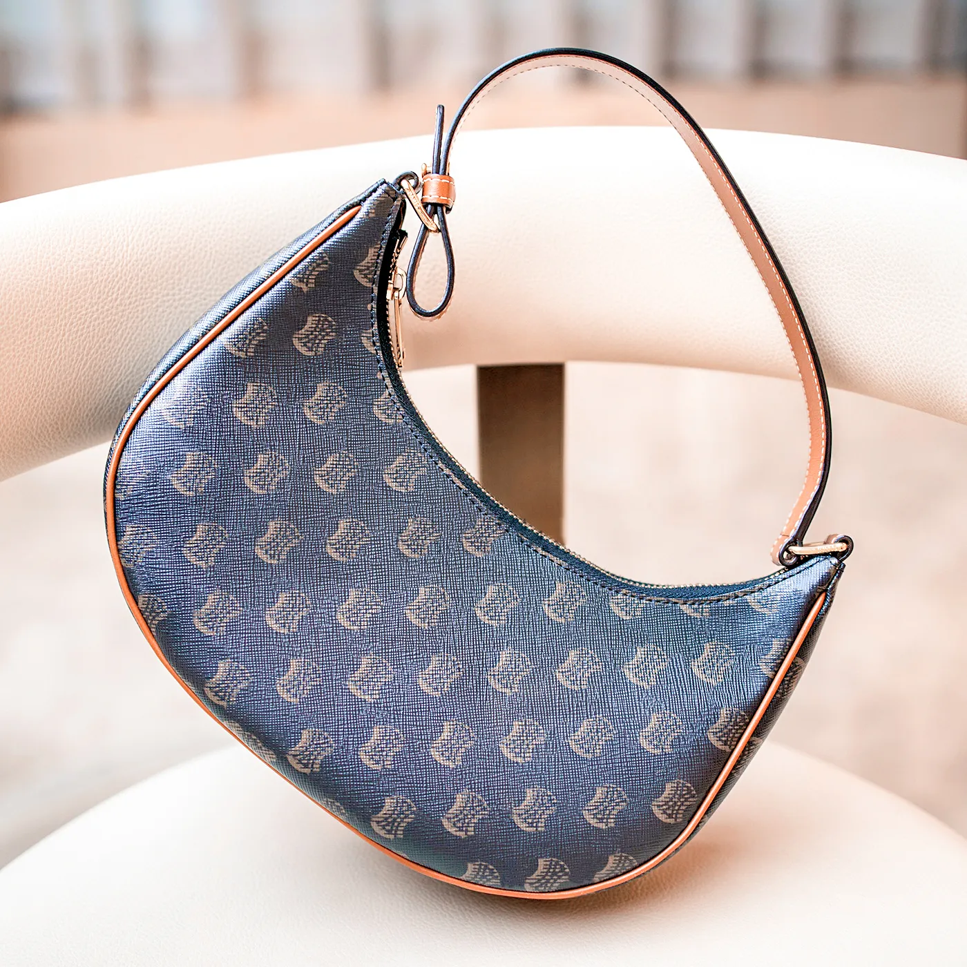 Crescent Designer Shoulder Bag For Women Luxury Half Moon Tote With ...