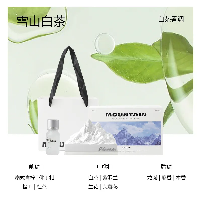 Snow Mountain Car Diffuser Gift Set - Natural Aroma Car Air Freshener ...