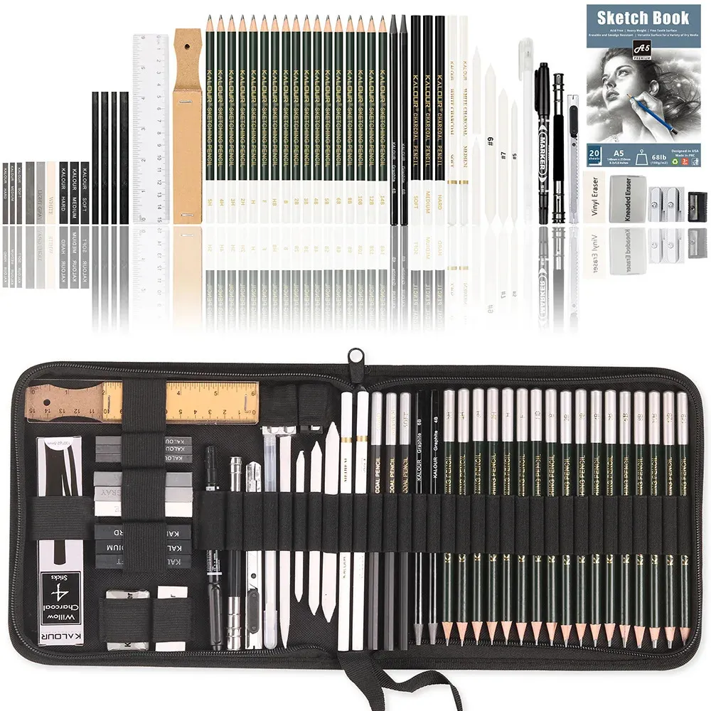 DHgate.com:54-Piece Drawing and Sketching Pencil Set: Wood Pencil ...