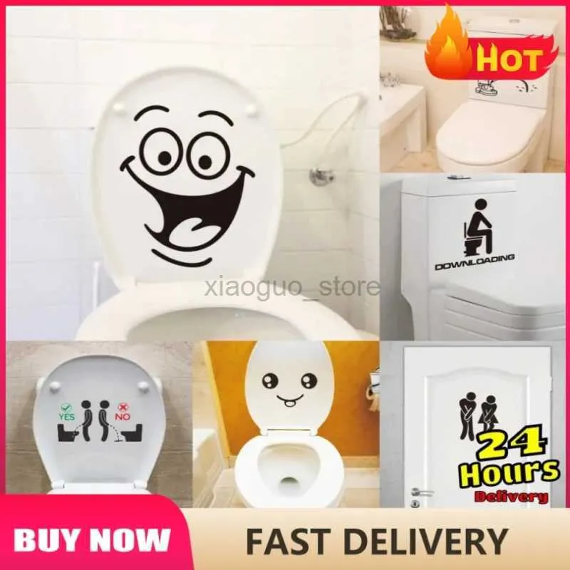 Funny Toilet Stickers - Waterproof Bathroom Decor, Creative Toilet Sign ...