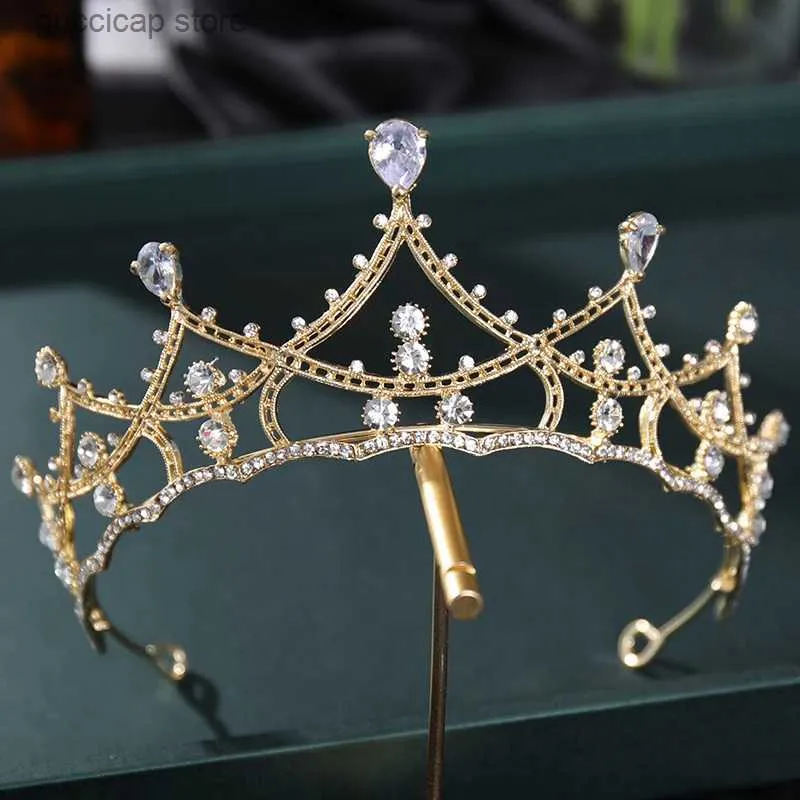 DHgate.com:Gold Rhinestone Baroque Tiara Crown Alloy Hair Hoop Wedding ...