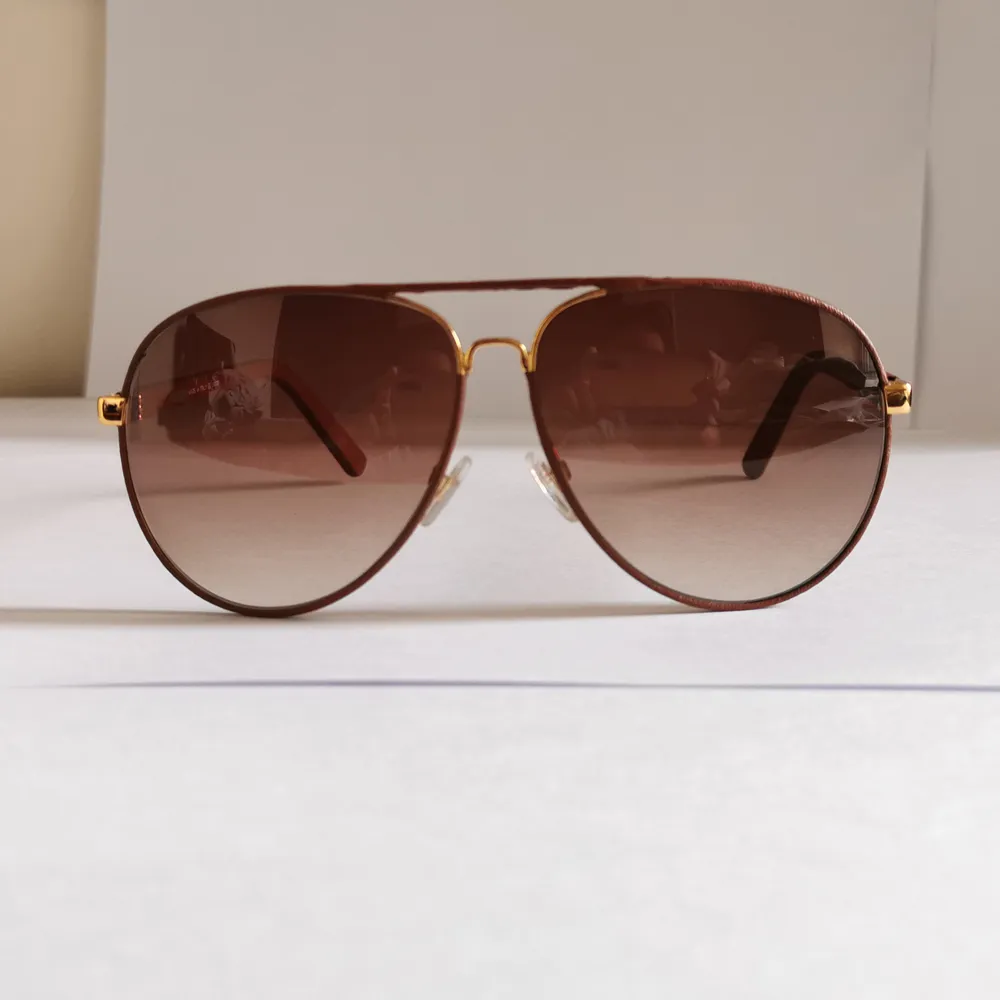 Navigator Sunglasses For Men Women Pilot Shades With Gold Frame & Brown ...