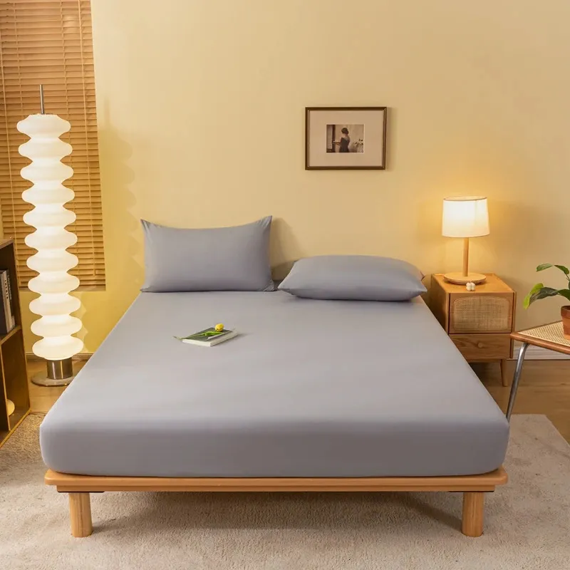 Premium Quality Fitted Sheet - Solid Color, Elastic Band, Fits Single ...