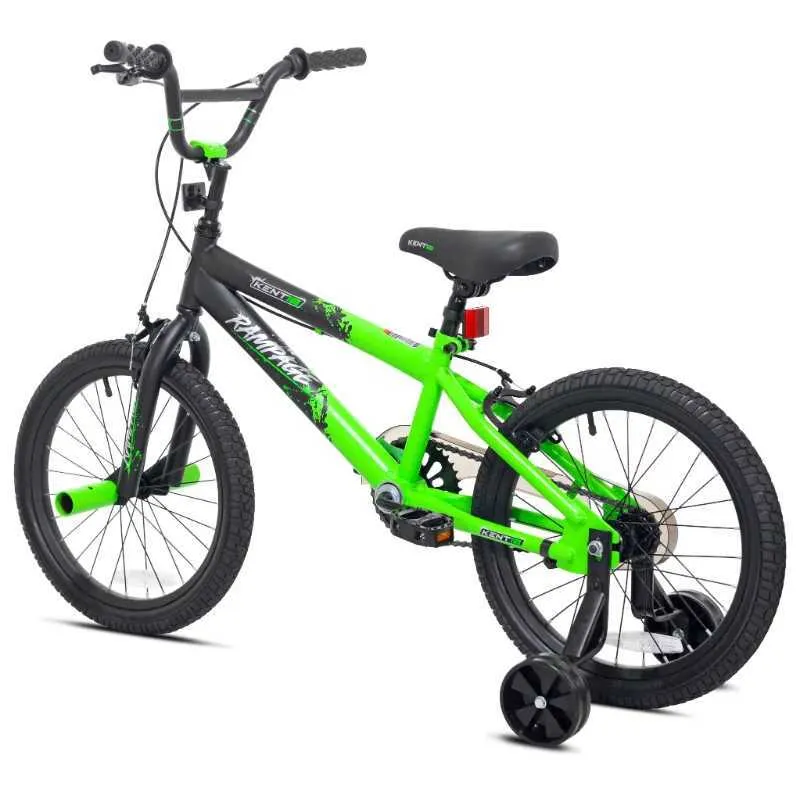 18-Inch Boys' BMX Bike: Gold & Black Rampage Style, Durable Kids ...