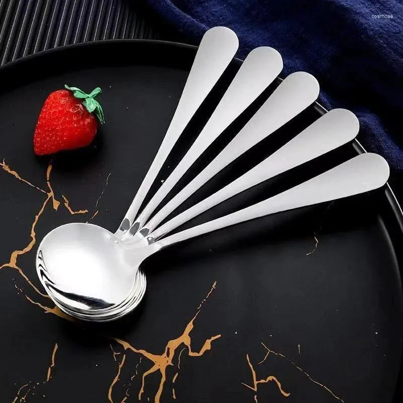 DHgate.com:Stainless Steel Tea Scoops Coffee Spoon, Round Head Long ...