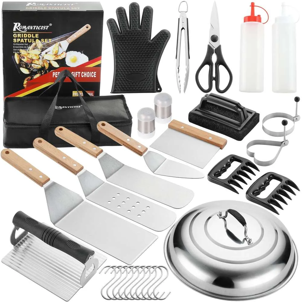30-Piece Griddle Accessories Kit - Professional Flat Top Grill Tools ...
