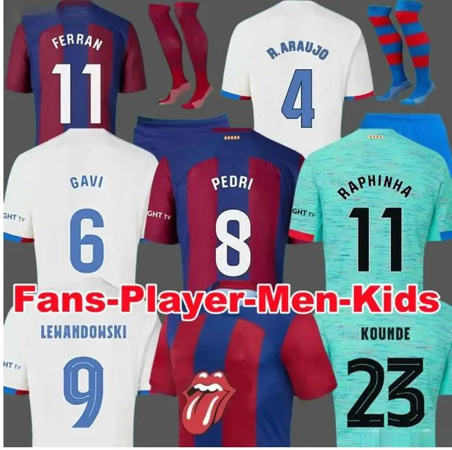 23 24 Camisetas De Soccer Jerseys PEDRI LEWANDOWSKI GAVI BaRCElonaS ...