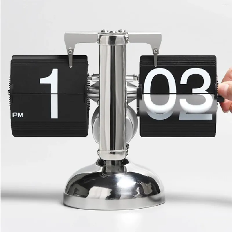 Stainless Steel Digital Flip Down Table Flip Clock Online Retro ...