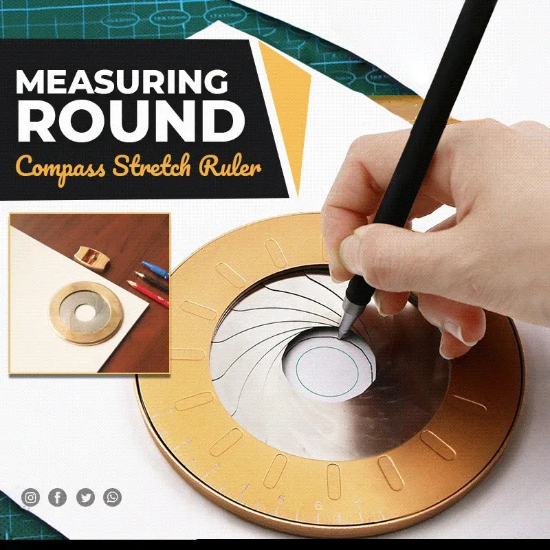 DHgate.com:Adjustable Circle Drawing Ruler Tool, Mini Measuring Drawing ...