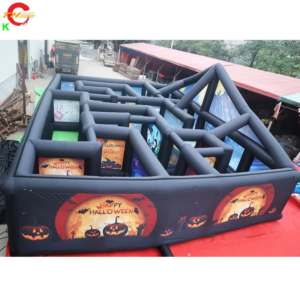 Inflatable Haunted House Maze for Outdoor Halloween Events with Blower ...
