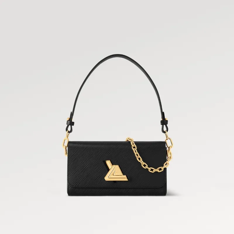 Elegant Elongated Shoulder Bag - Women's Twist Handbag with Epi Leather ...