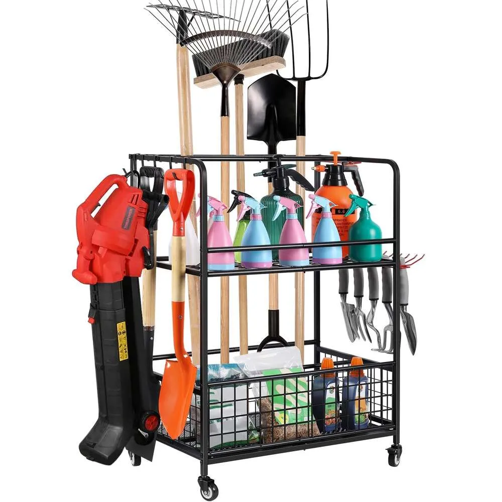 DHgate.com:Wheeled Garden Tool Organizer with Stand, Rolling Storage ...