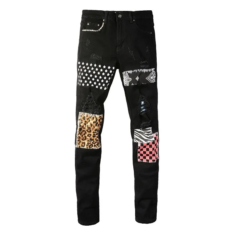 Designer Mens Skinny Amirri Jeans With Holes No Rips, Slim Fit ...