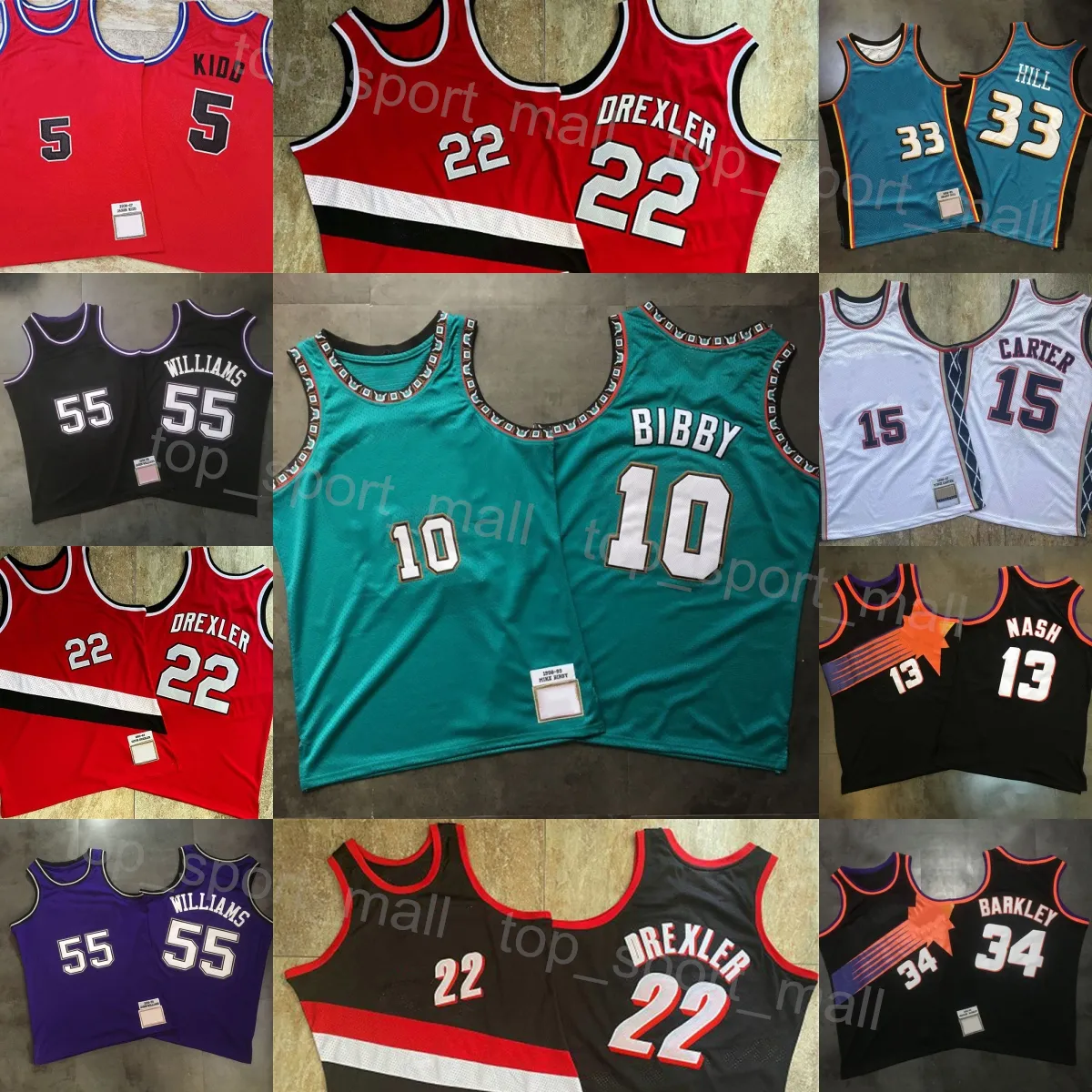 Authentic Basketball Retro Jason Williams Jersey 55 Michael Mike Bibby ...
