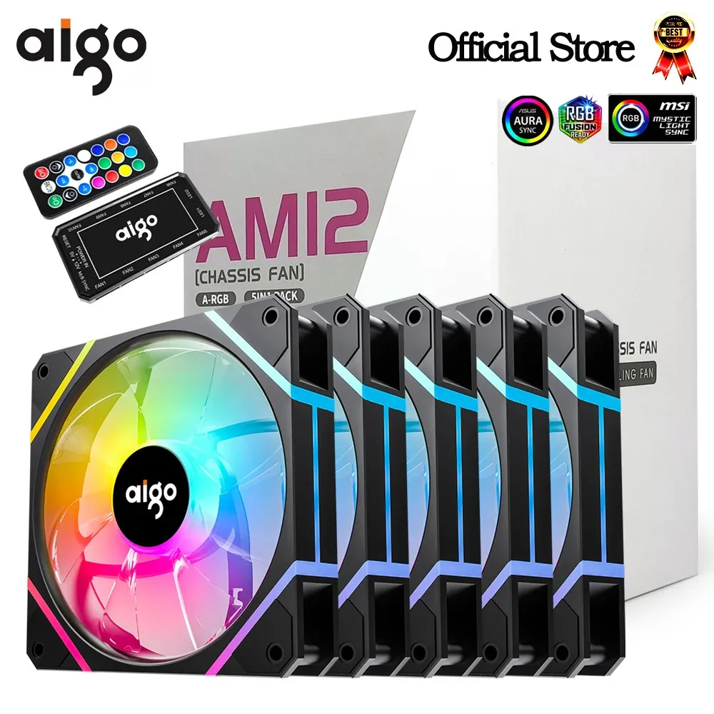 Aigo AM12 RGB Ventilator PC Case Kit: Water Cooler, CPU Cooling Fan ...