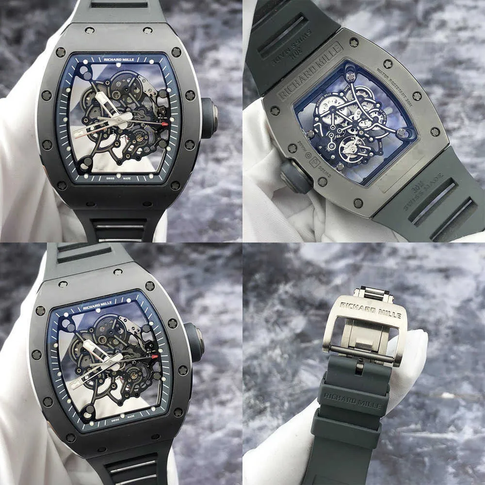 RM Complex Modern Gray Titanium Hollow Out Dial Automatic Mechanical ...