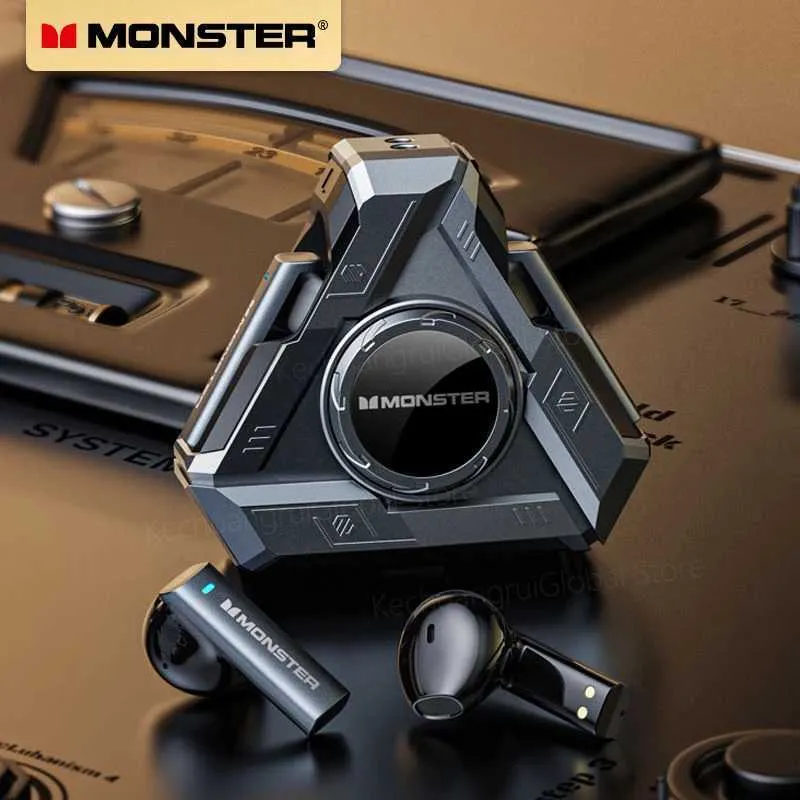 Monster XKT22 Wireless Bluetooth 5.4 Gaming Earbuds: Cool Triangle ...