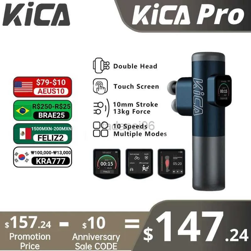 DHgate.com:KiCA Pro Double Head Electric Massager Gun with Touchscreen ...